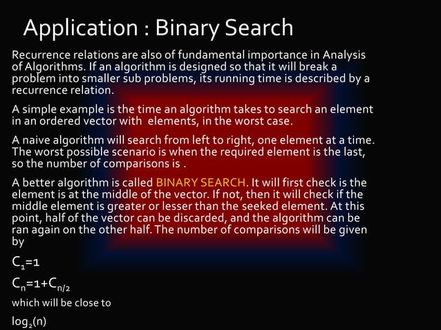 Recurrence Relation | PPTX
