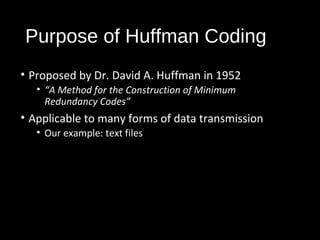 Huffman Tree And Its Application | PPT