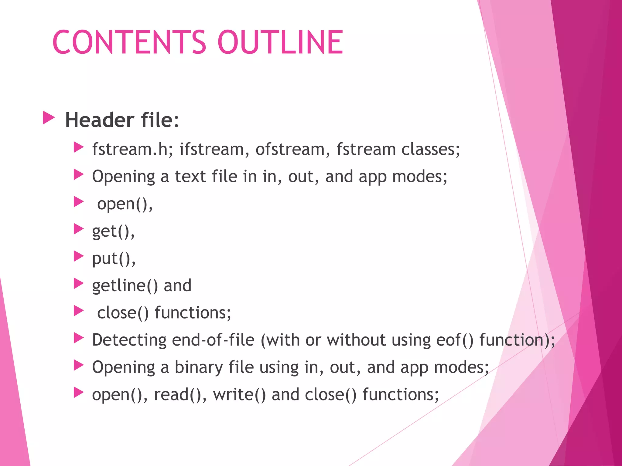 File Handling In C++(OOPs)) | PPT