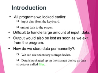 File Handling In C++(OOPs)) | PPT