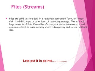 File Handling In C++(OOPs)) | PPT