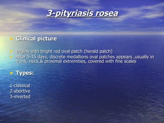 Papulosquamous dermatoses | PPT