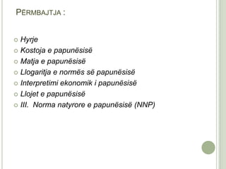Papunësia | PPTX