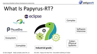 Papyrus for RealTime - Executable Modeling on Eclipse | PPT