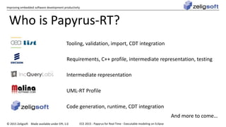 Papyrus for RealTime - Executable Modeling on Eclipse | PPTX
