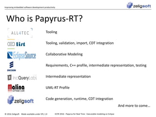 Papyrus-RT - Executable modeling on eclipse | PPT