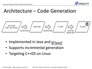 Papyrus-RT - Executable modeling on eclipse | PPT