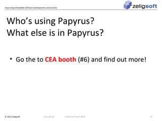 Papyrus for real-time embedded | PPTX | Programming Languages | Computing