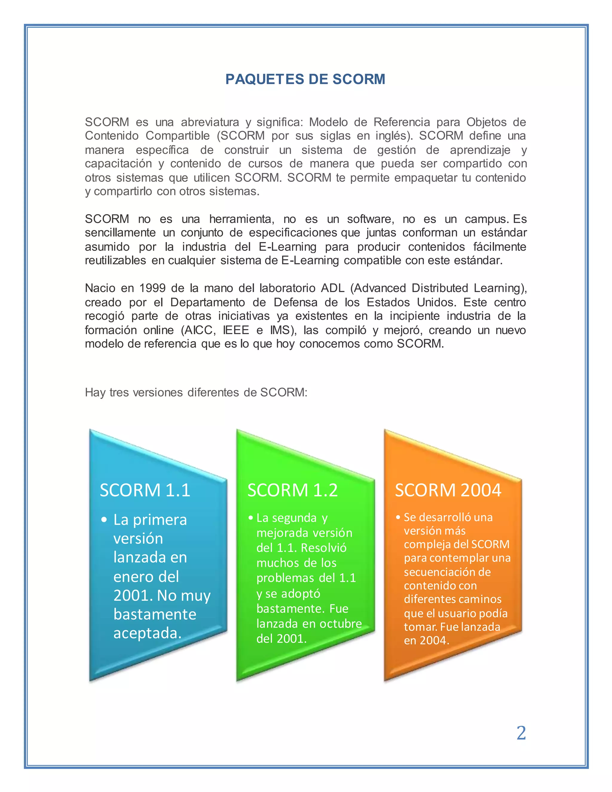 Paquetes scorm | PDF