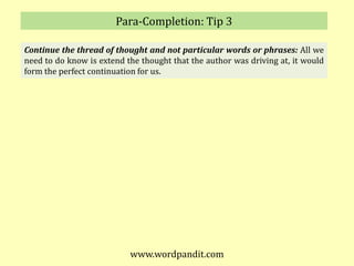 Para completion | PPTX