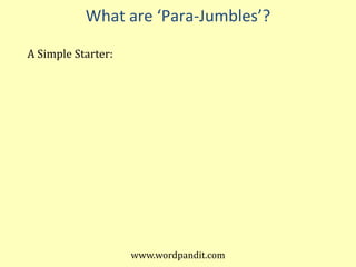 Para jumbles | PPTX