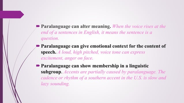 Para-Language | PPTX
