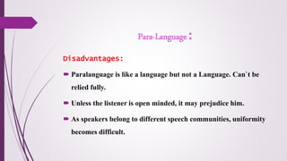 Para-Language | PPTX