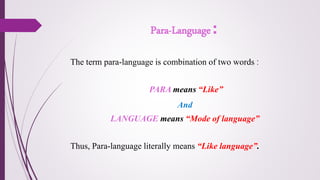 Para-Language | PPT
