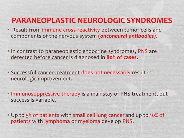 Para neoplastic (malignant) syndromes | PPT | Free download