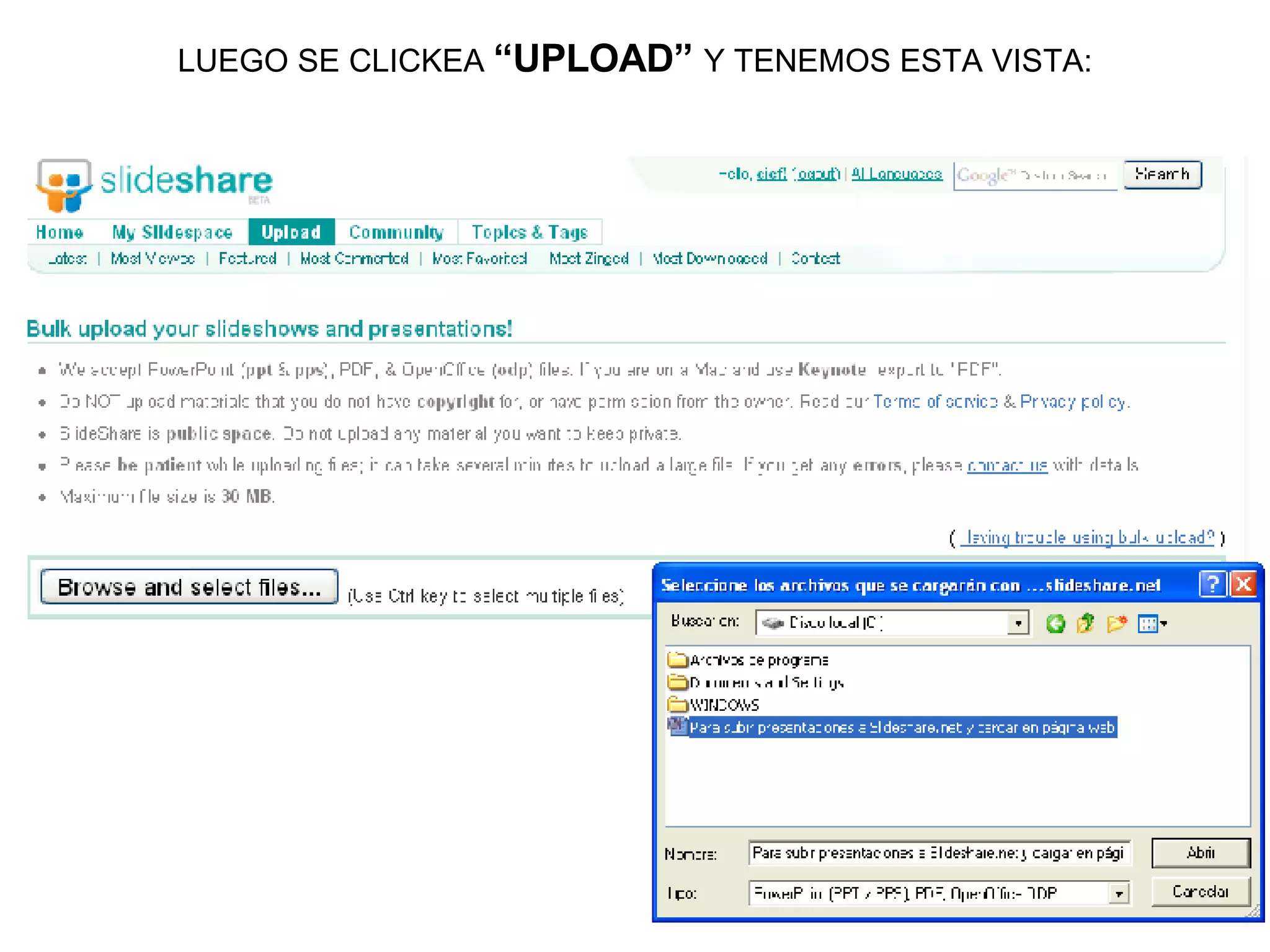 Para Subir Presentaciones A Slideshare.Net Y Cargar En PáGina Web | PPT