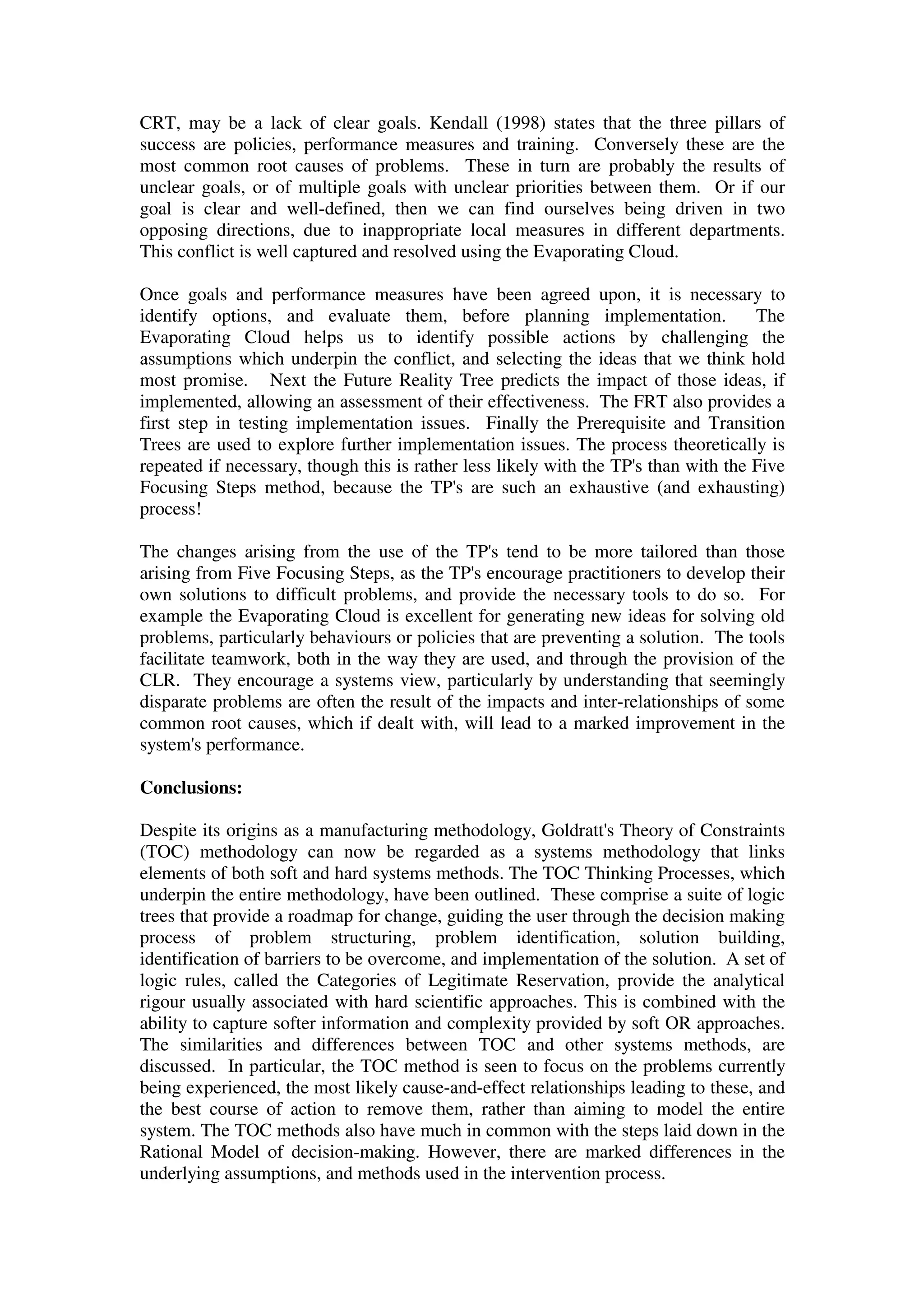 Theory of Constraints" Thinking Processes | PDF