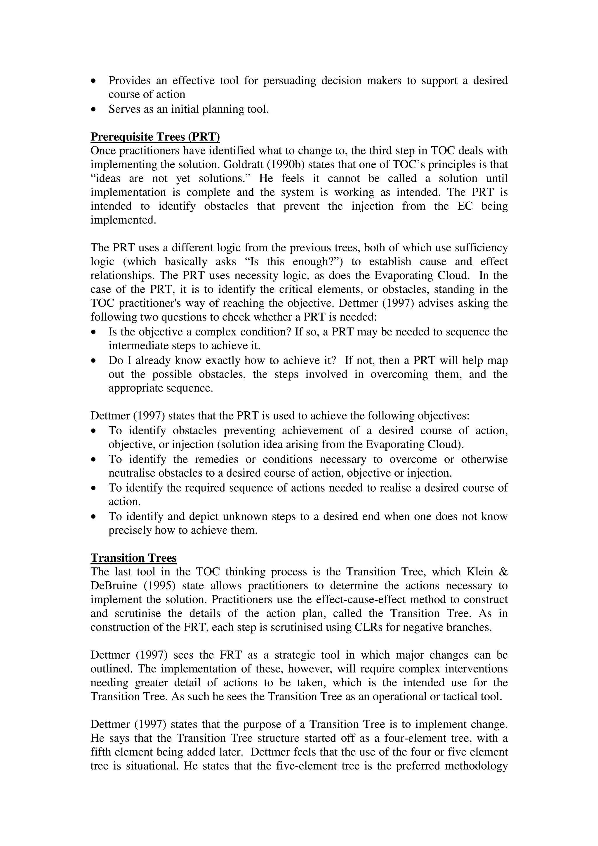 Theory of Constraints" Thinking Processes | PDF