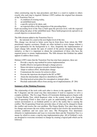 Theory of Constraints" Thinking Processes | PDF