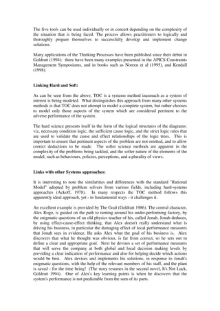 Theory of Constraints" Thinking Processes | PDF