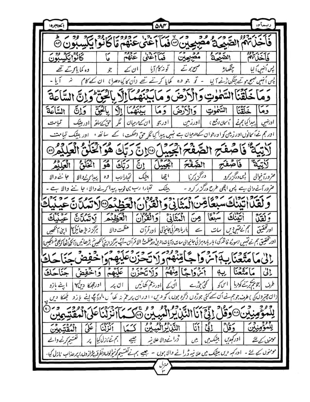Quran with urdu translation and Tafseer | Para14 | PDF