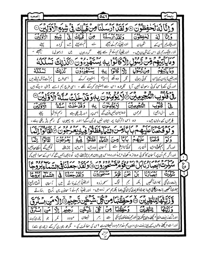 Quran with urdu translation and Tafseer | Para14 | PDF