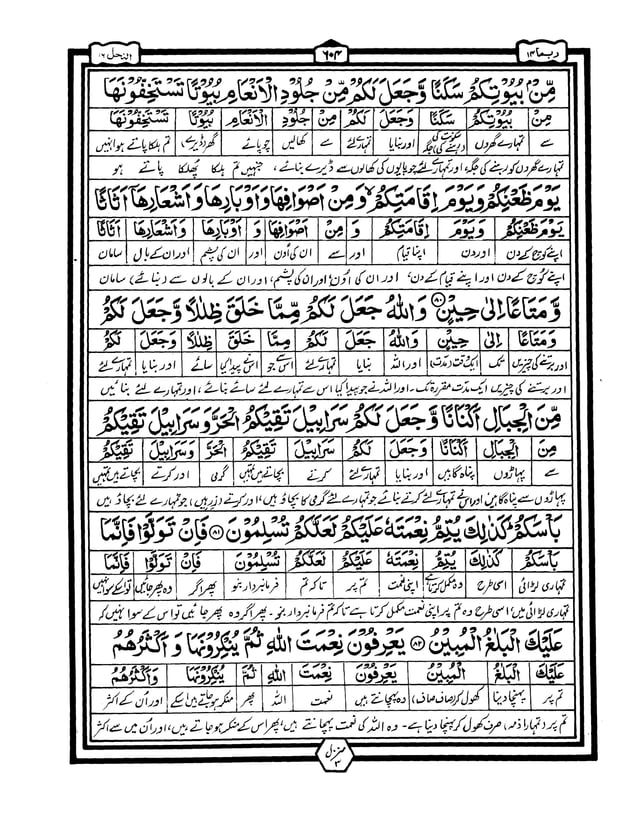 Quran with urdu translation and Tafseer | Para14 | PDF