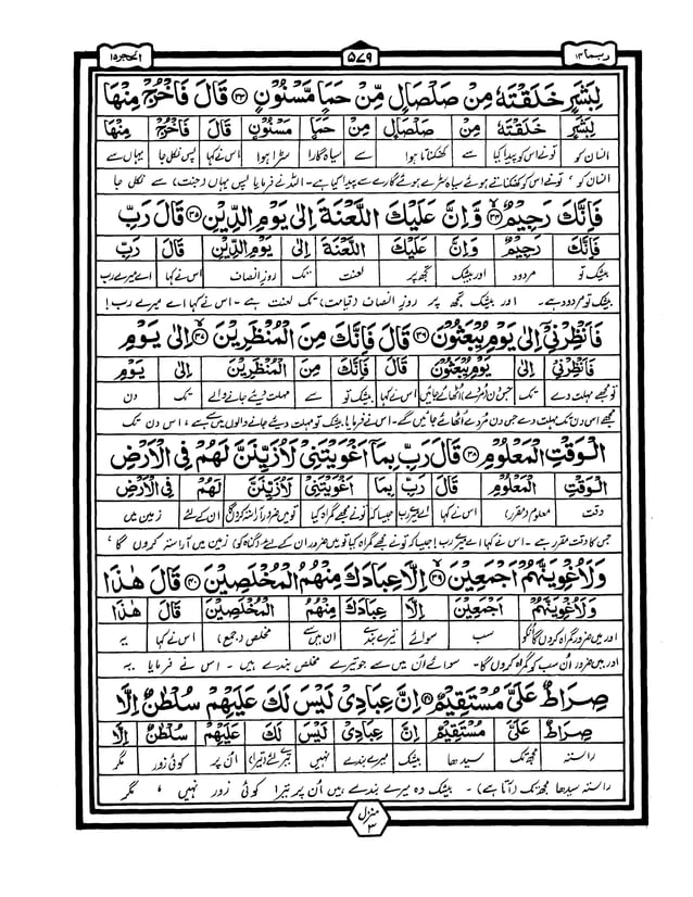 Quran with urdu translation and Tafseer | Para14 | PDF
