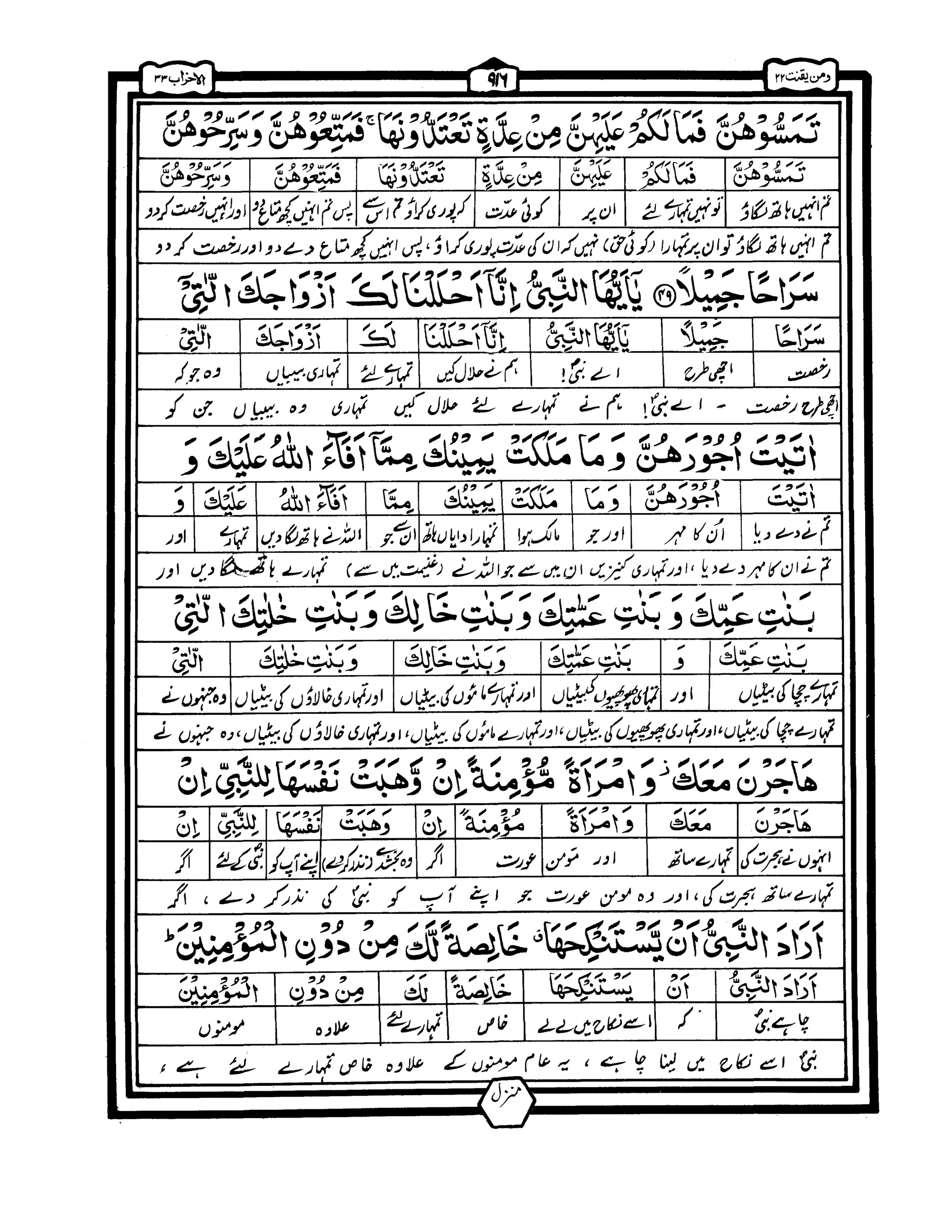 Quran with urdu translation and Tafseer | Para 22 | PDF