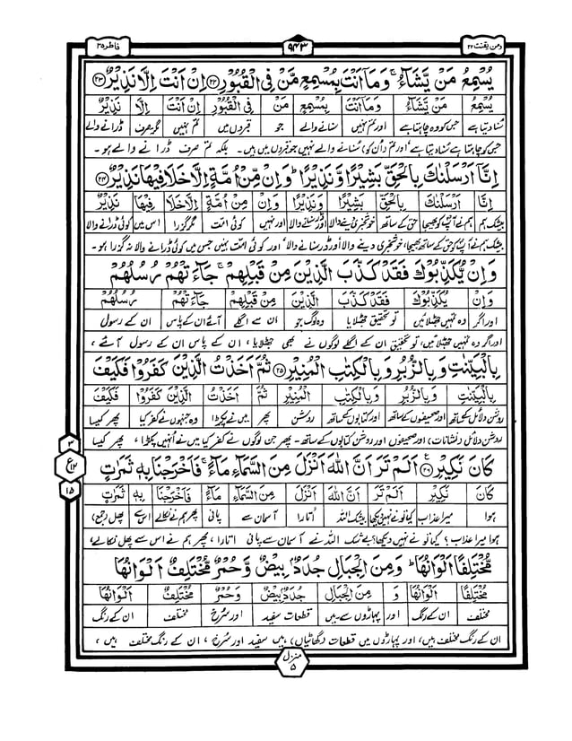 Quran with urdu translation and Tafseer | Para 22 | PDF