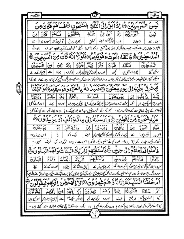 Quran with urdu translation and Tafseer | Para 23 | PDF
