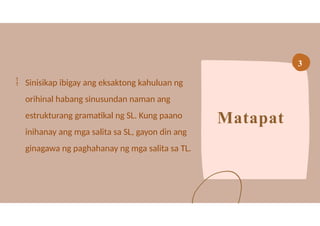 G10_Mga Paraan ng Pagsasalin ng mga Salita | PPTX