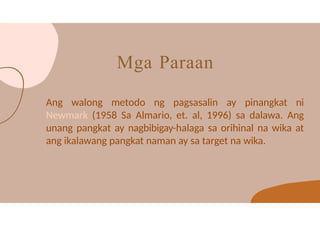 G10_Mga Paraan ng Pagsasalin ng mga Salita | PPTX