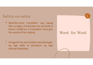 G10_Mga Paraan ng Pagsasalin ng mga Salita | PPTX