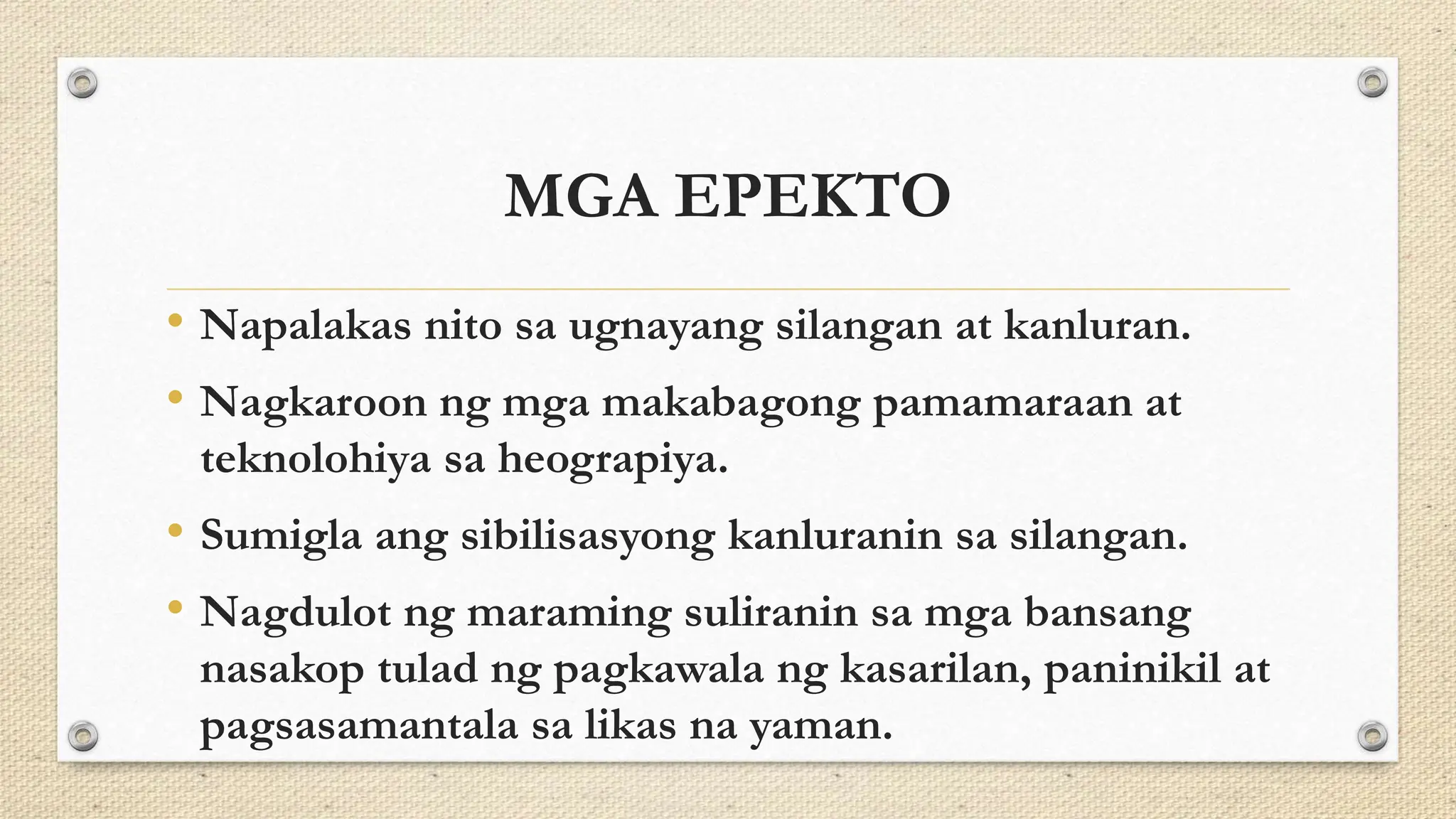 Paraan at Epekto ng pagkakaroon ng mga kailangan ahahahakdog.pptx ...
