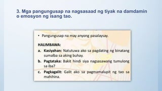 Paraan ng pagpapahayag ng saloobin o damdamin | PPTX