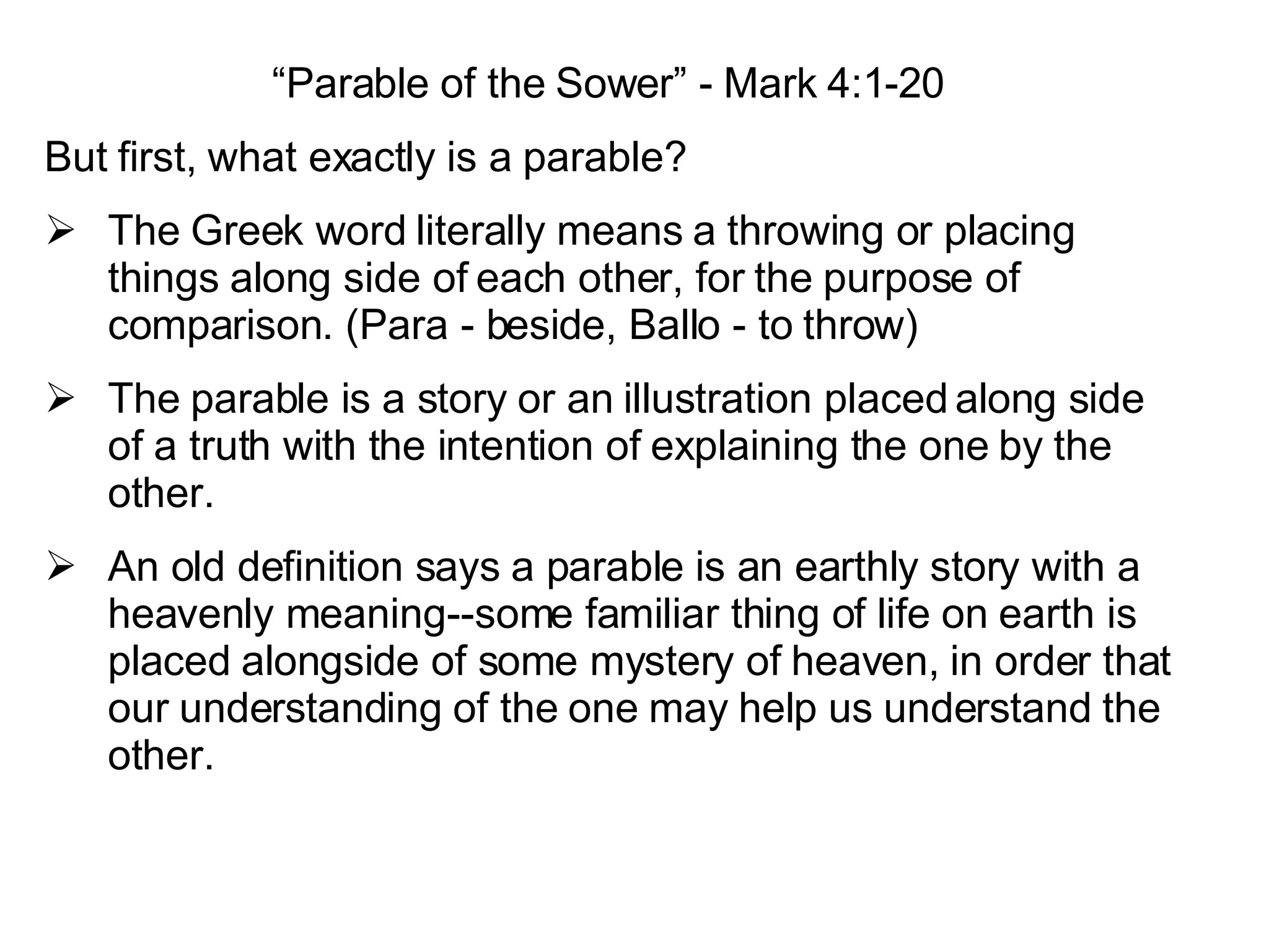 Parable Of The Sower | PPT