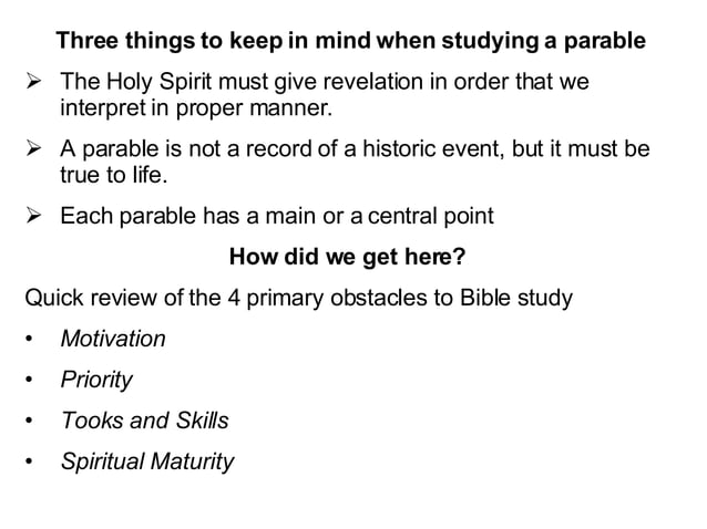 Parable Of The Sower | PPT