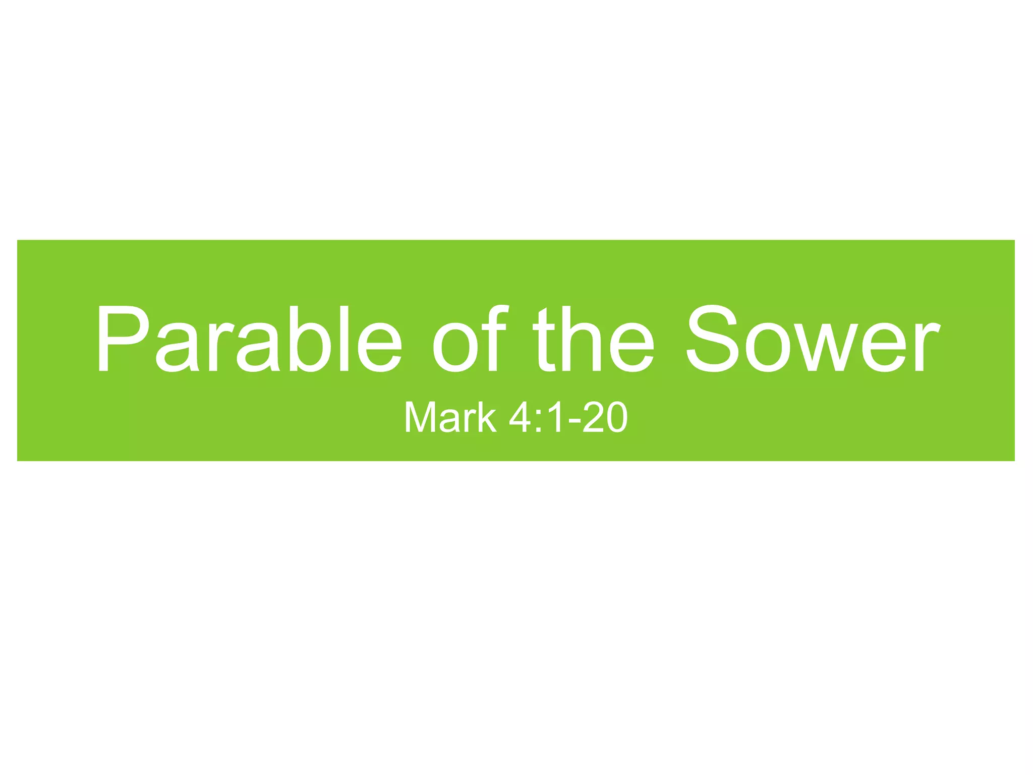 Parable of 4 soils pp | PPTX