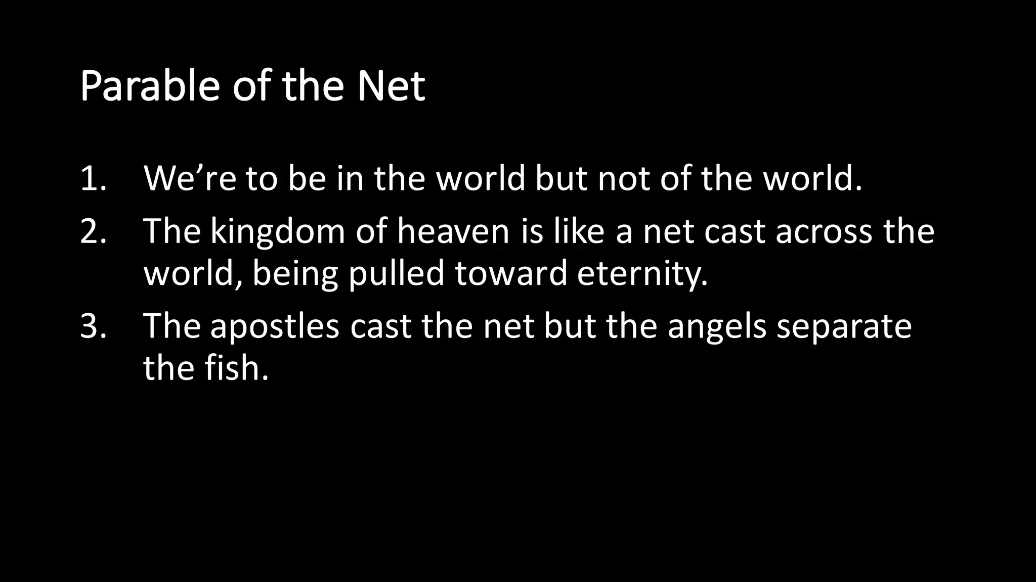 Parable Of The Net, 4/10/16 | PDF