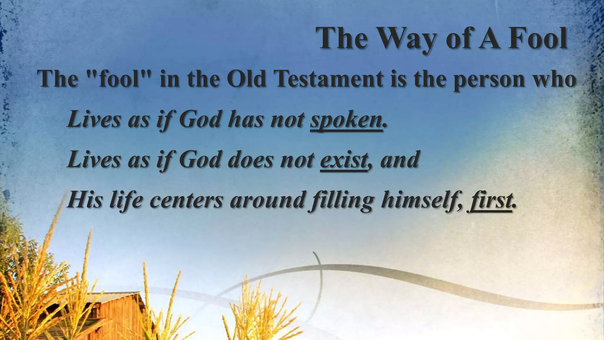 Parable of the Rich Fool | PPTX