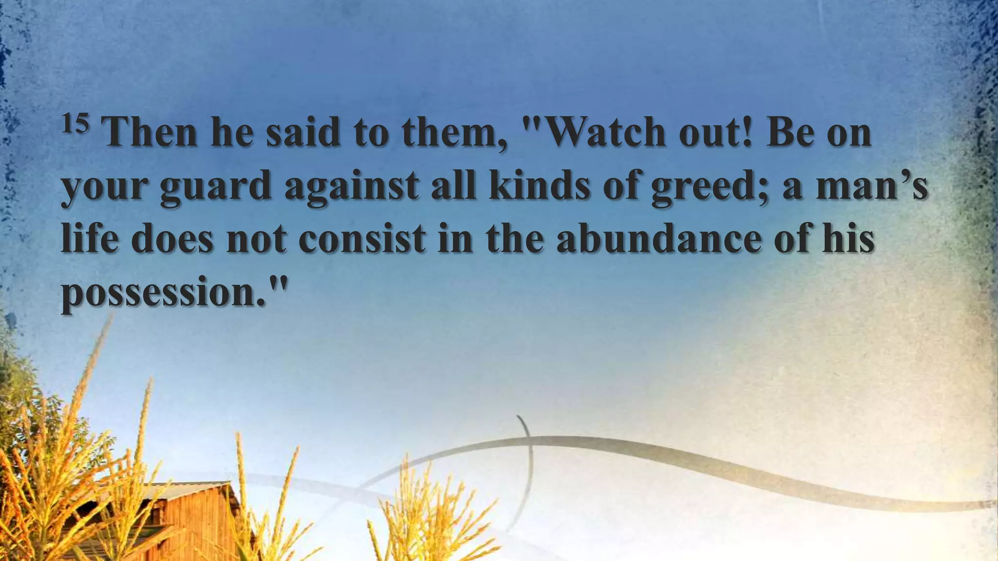 Parable of the Rich Fool | PPTX