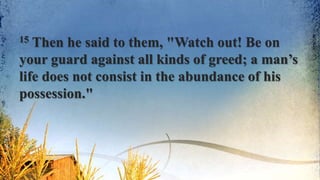 Parable of the Rich Fool | PPTX