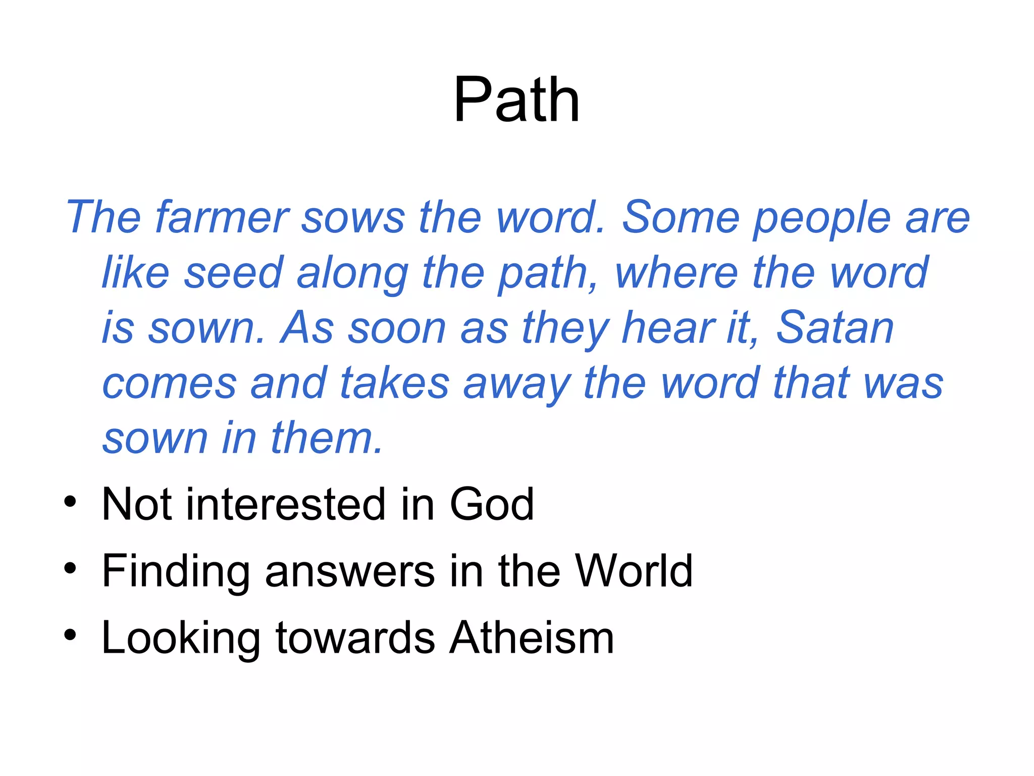 Parable of the sower | PPT | Christianity | Religion & Spirituality