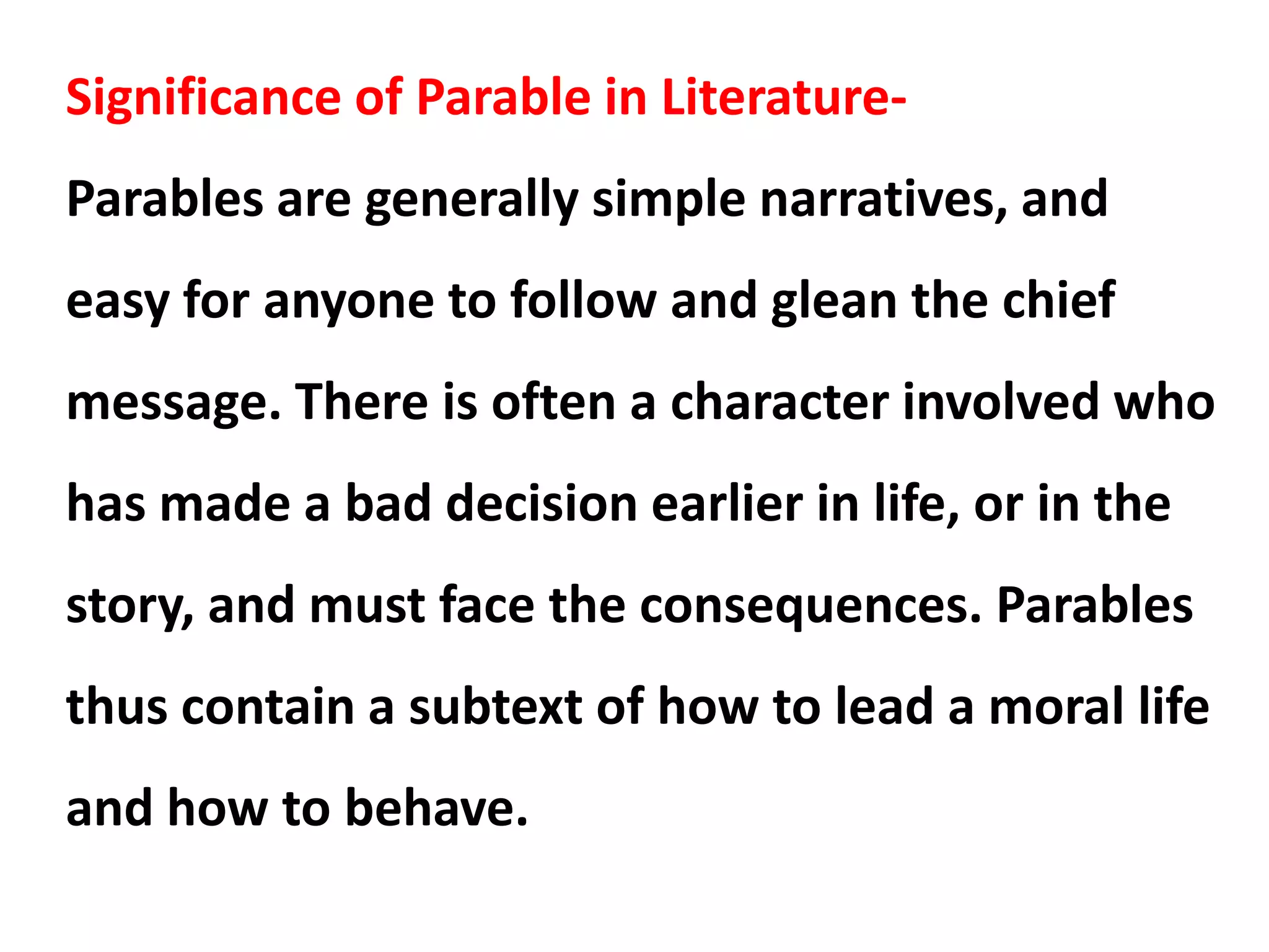 Parables | PPTX