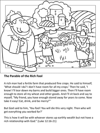 Parables of Jesus for Children: Coloring Book | PDF