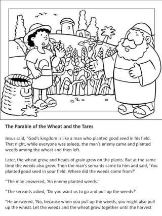 Parable Of Jesus Coloring Pages