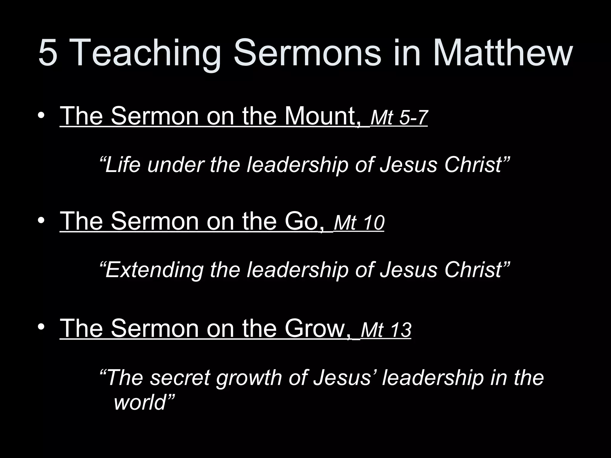 The Sermon on the GROW | PPT