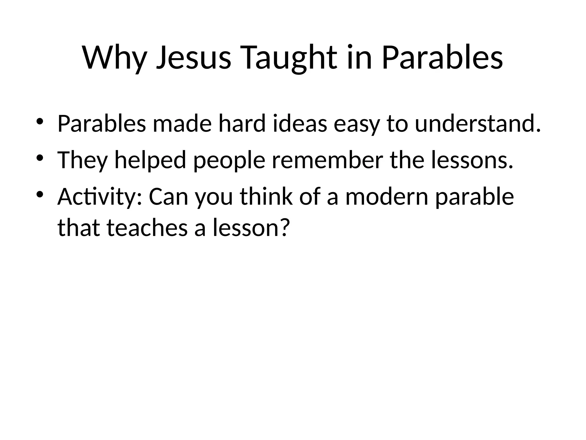 Parables_Presentation_Grade6.powerpoint presentation | PPTX
