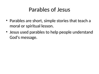 Parables_Presentation_Grade6.powerpoint presentation | PPTX